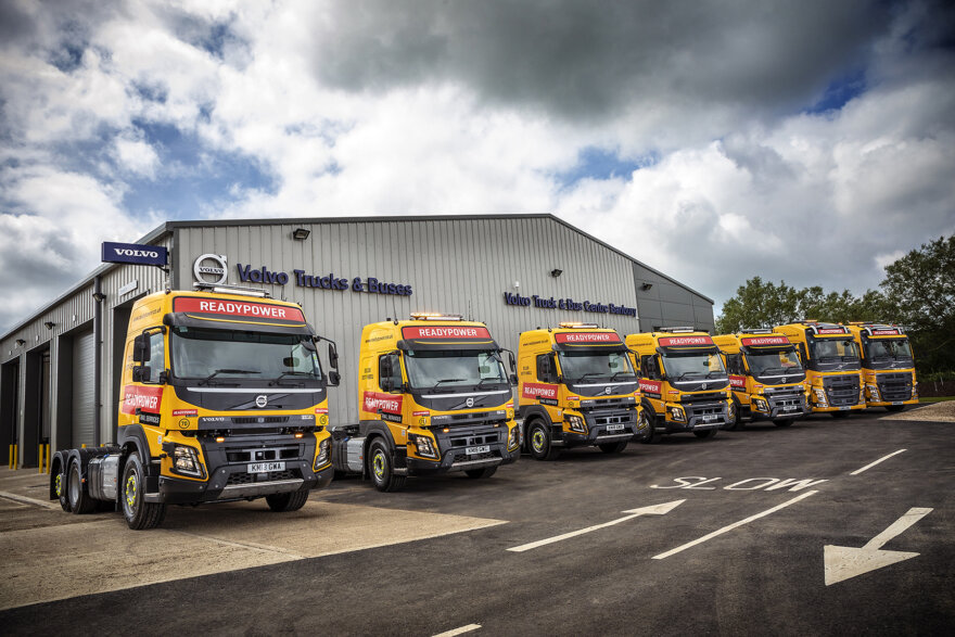 Readypower Rail Services Unveil their seven new Volvo Trucks